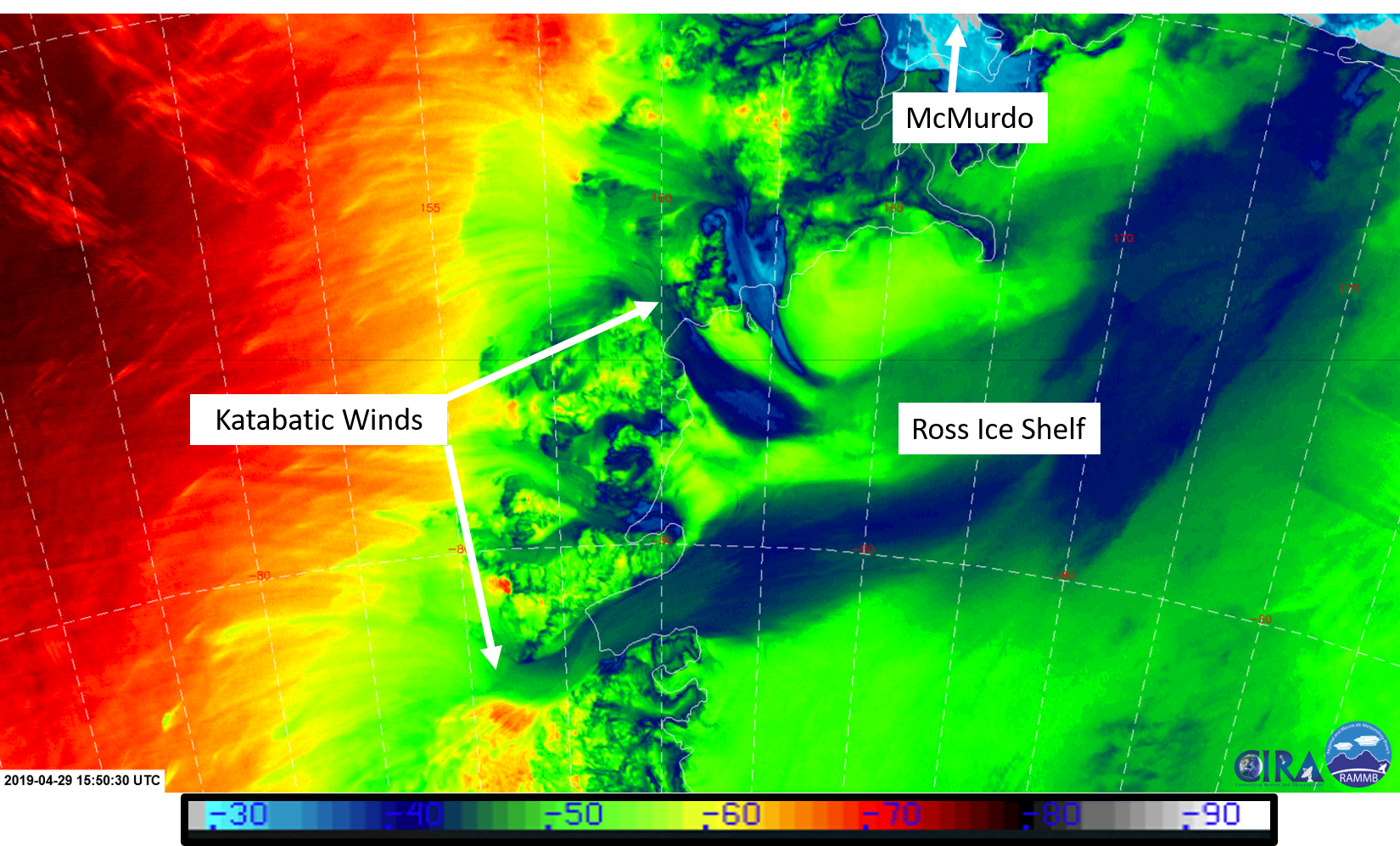 VIIRS observations of Katabatic Winds from the Transcontinental ...